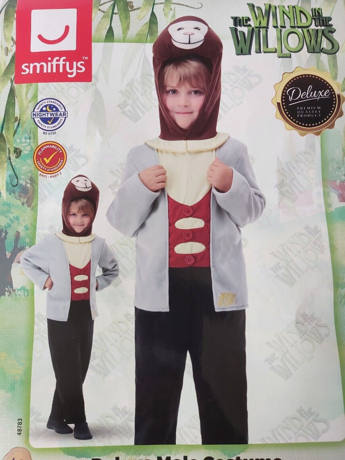 Children's Wind IN The Willows Deluxe Mole Costume Boys Costume 3-4 Years