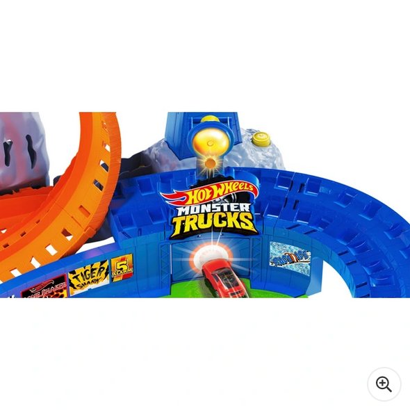 Monster Trucks T-Rex Volcano Arena Playset with Lights & Sounds,
