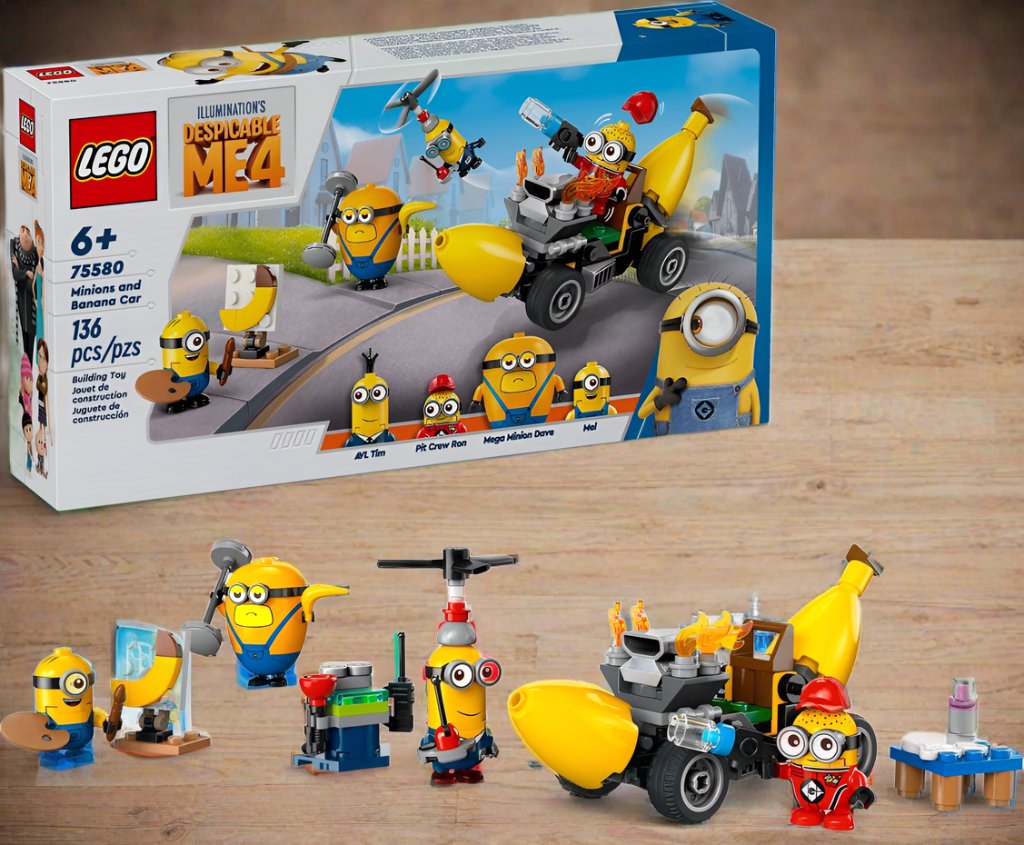 LEGO Despicable Me 75580 Minions and Banana Car Toy Set