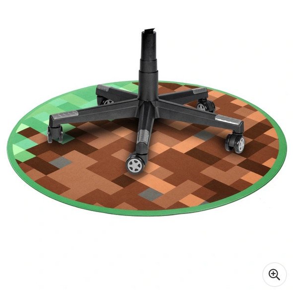 Minecraft Turf Design Gaming Chair Floor Mat