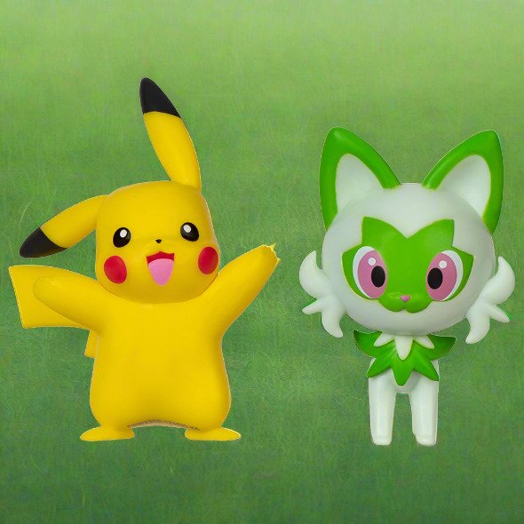 Pokémon 5cm Battle Figure 2-Pack - Sprigatito and Pikachu