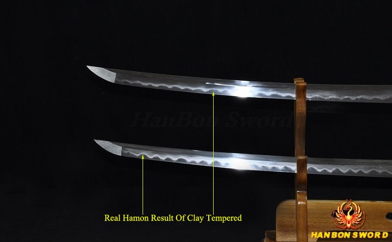 KILL BILL SWORDS SET (BILL+ BRIDE SWORDS) FOLDED STEEL CLAY TEMPERED BLADE