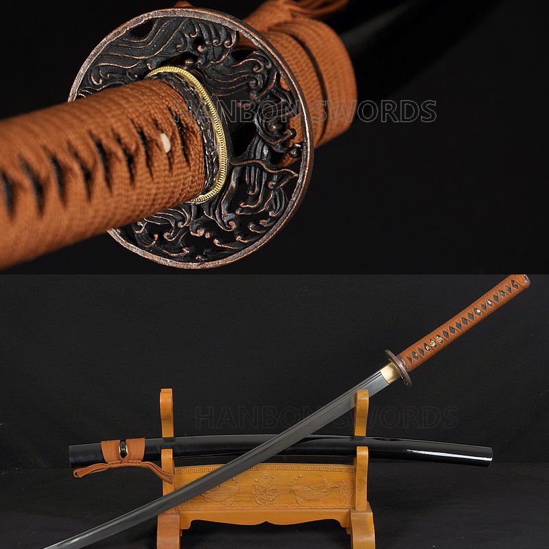 HANDMADE JAPANESE SWORD SAMURAI KATANA DAMASCUS STEEL BLADE 8192 LAYERS ...