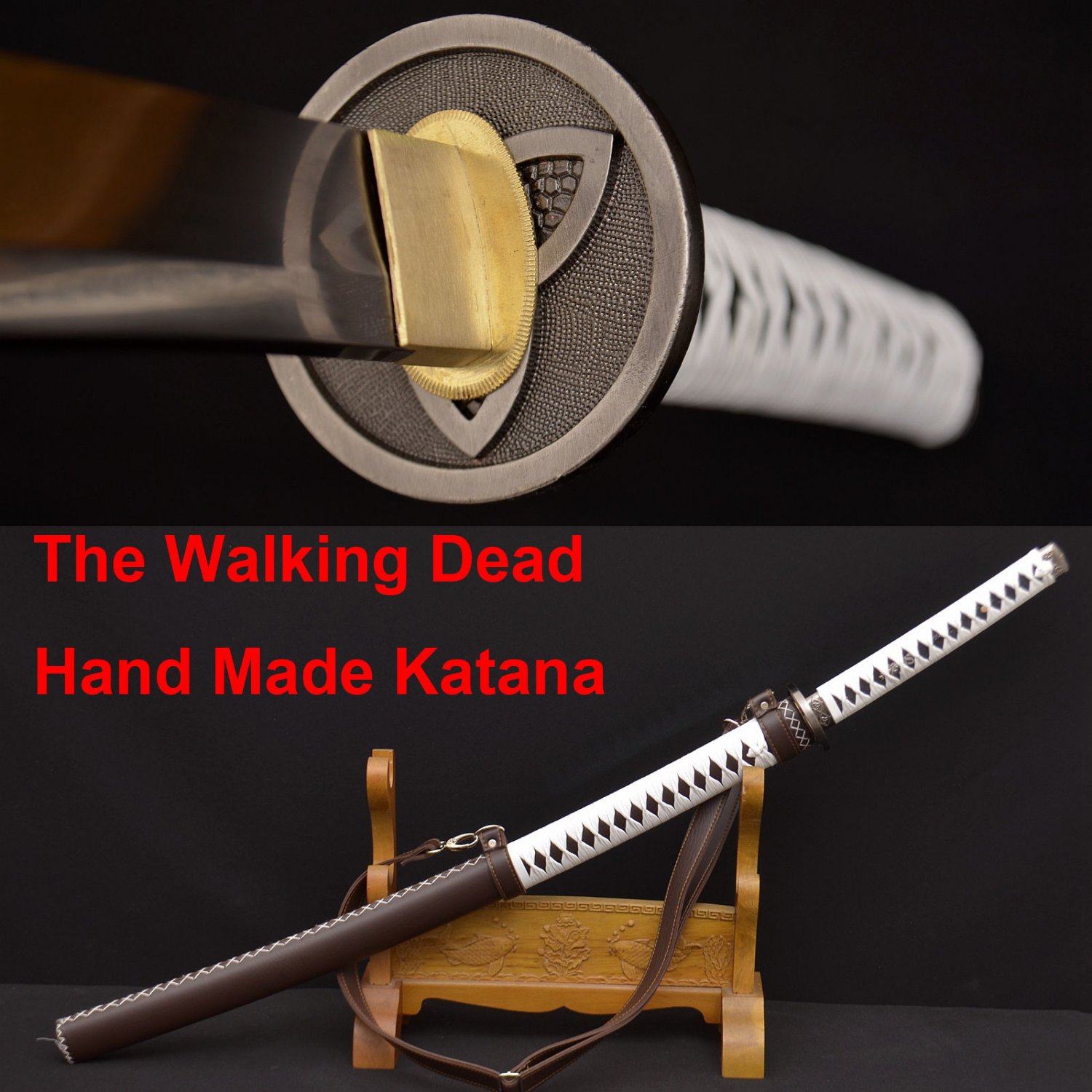 The Walking Dead Sword-Michonne's Katana Zombie Killer DAMASCUS ...