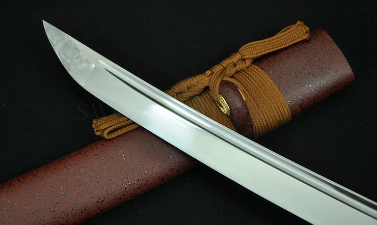 20" HAND FORGED JAPANESE SAMURAI TANTO SWORD MUSASHI TSUBA FULL TANG BLADE