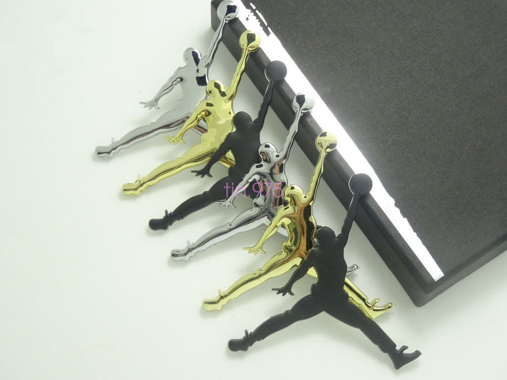1X Jordan Jumpman 3D Metal Auto Car Motor Logo Emblem Badge Sticker ...