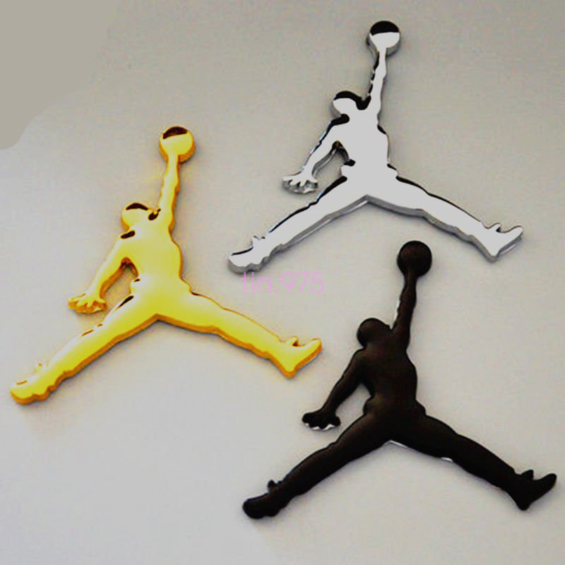 1X Jordan Jumpman 3D Metal Auto Car Motor Logo Emblem Badge Sticker ...