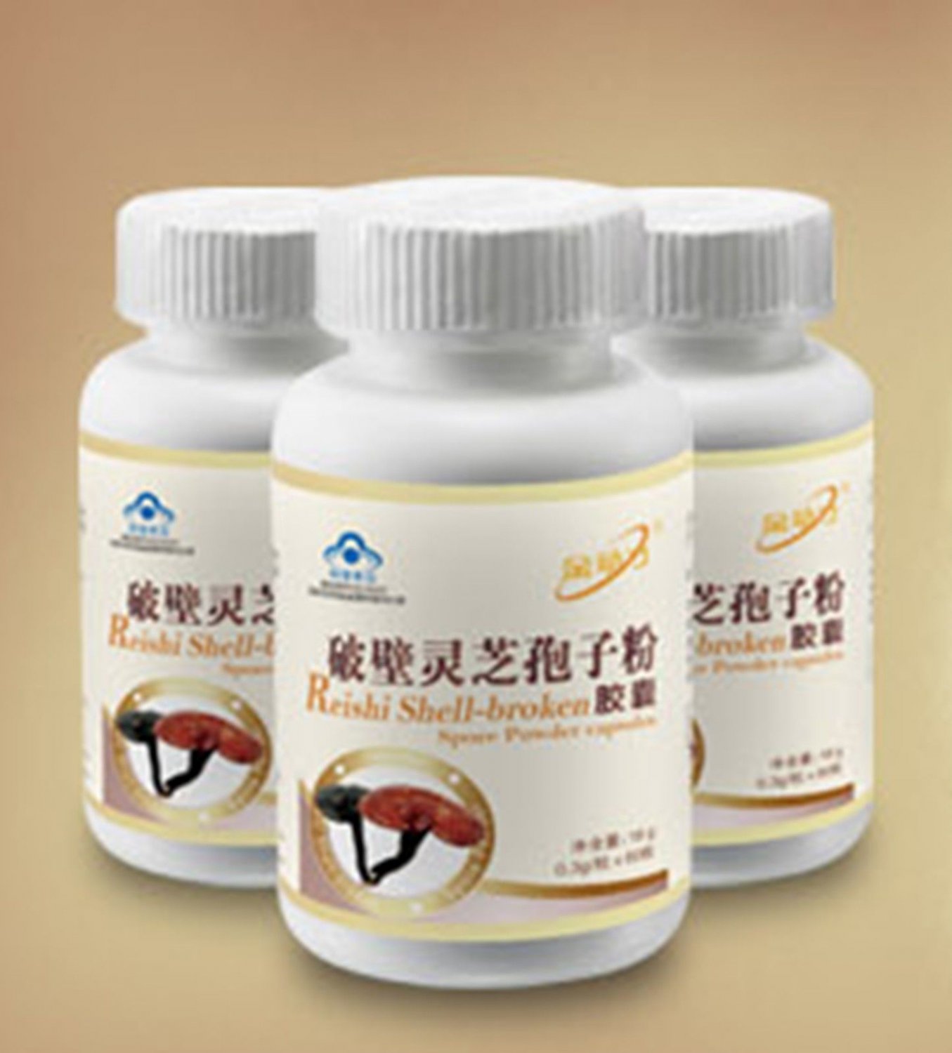 2 Bottles Ganoderma lucidum Reishi Shell-broken Spore Powder Capsule ...