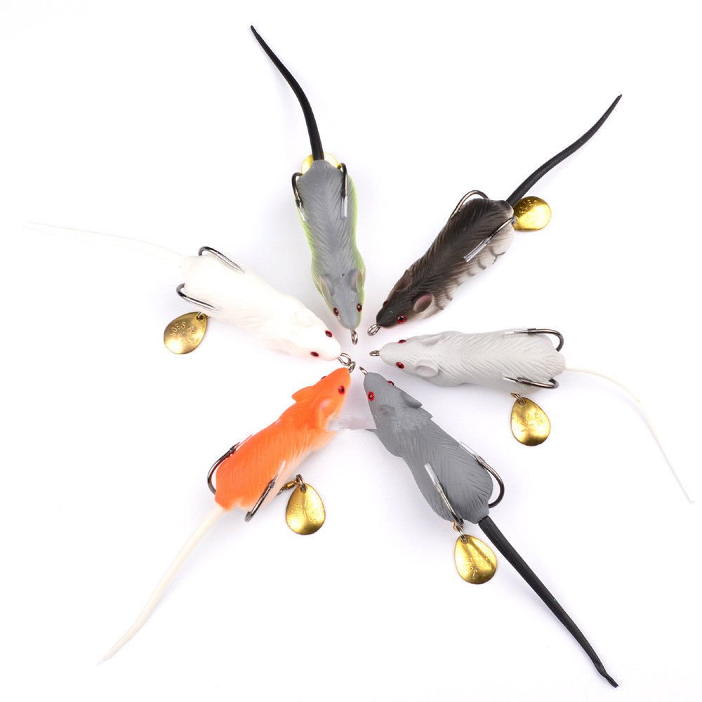6pcs/Lot Soft Mice/Rat Lures Fishing Lures Bait Bass Bait Fishing ...