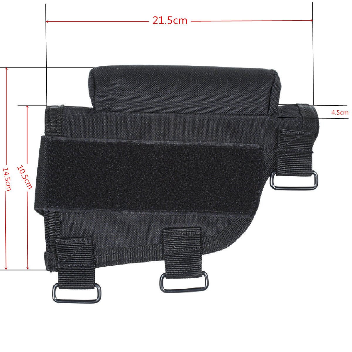 Portable Adjustable Tactical Butt Stock Rifle Cheek Rest Pouch Holder ...