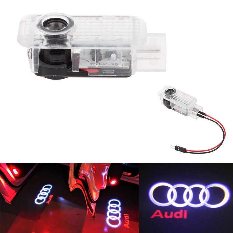 2 LED Logo Light Shadow Projector Car Door Courtesy Laser For Audi A4 ...