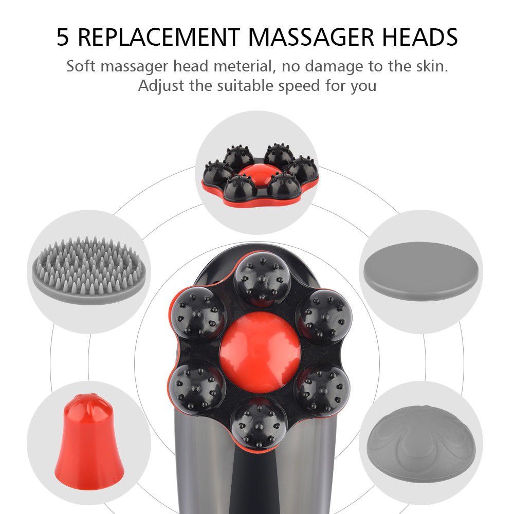 Cordless Handheld Massager Rechargeable Percussion Massage 5 Vibrating ...