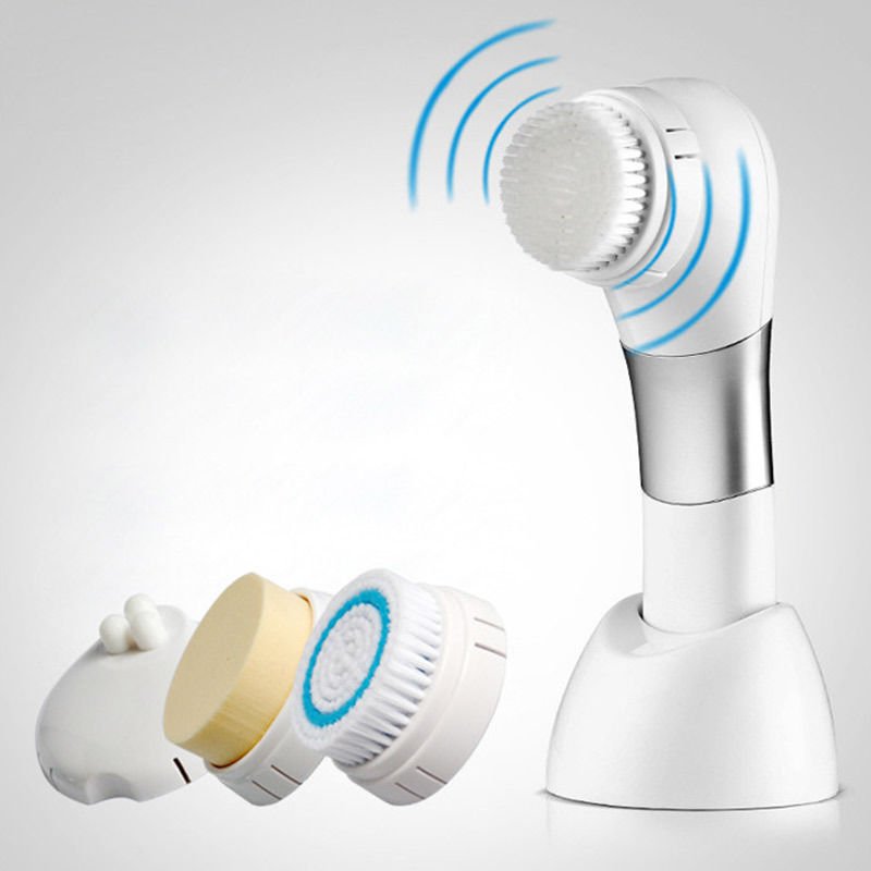 Ultrasonic Vibrating Facial Cleansing Massager Face Skin Care Brush ...