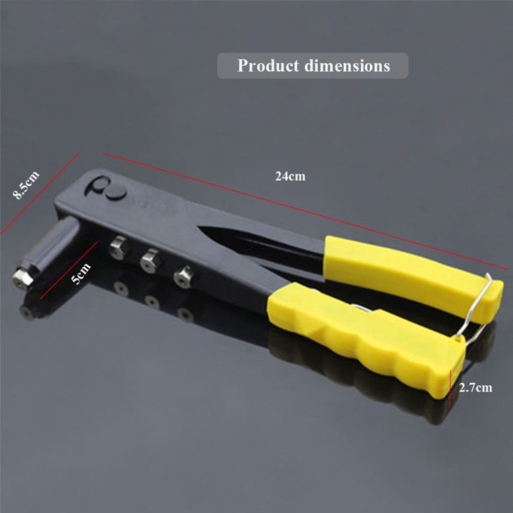 1pc Metal Pop Rivet Gun 4 Different Size Rivets Manual Hand Riveter ...