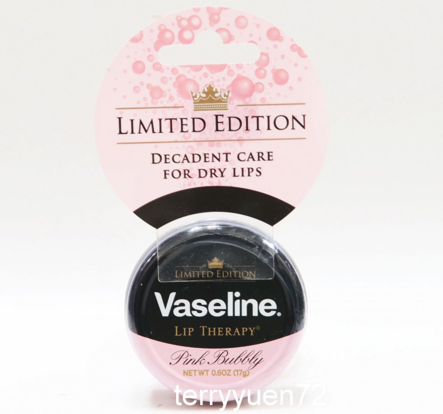 Vaseline Lip Therapy Balm Pink Bubbly Lips 17g 0.60oz - Limited Edition