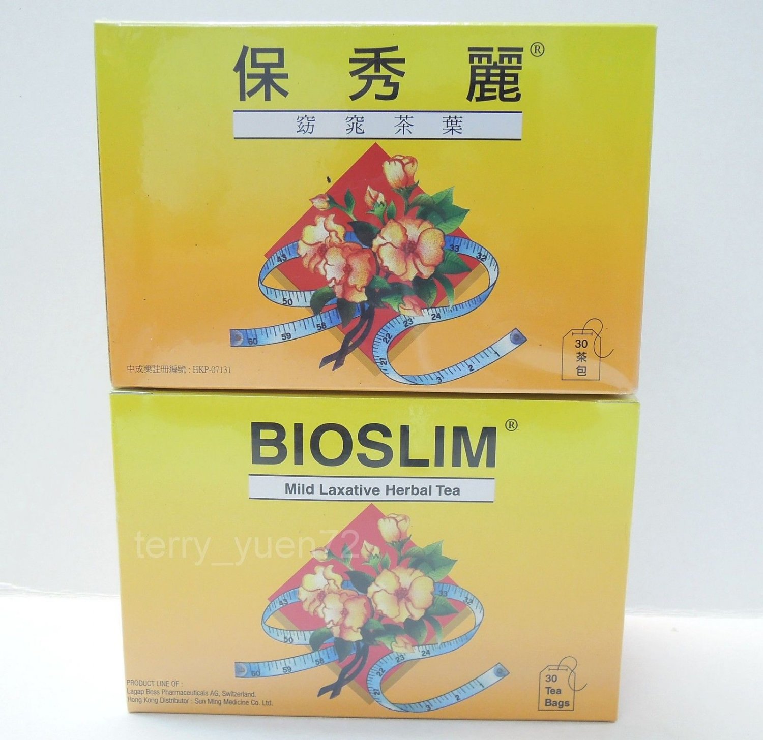 2 x Bioslim Tea Bio Slim Mild Laxative Herbal Tea Bags 30 packs