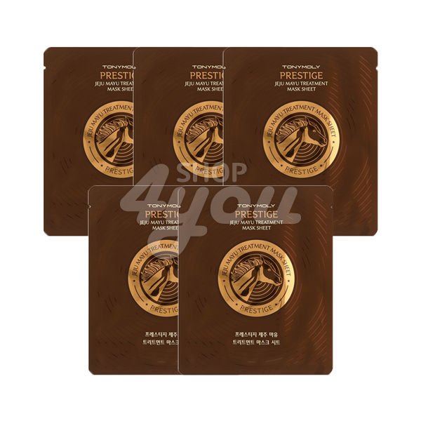 Tonymoly Prestige Jeju Mayu Treatment Mask Sheet 21g 5pcs Free Sample T