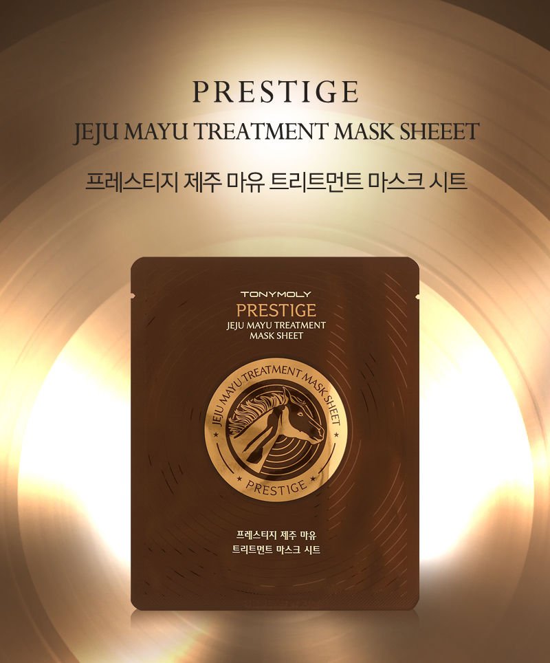 Tonymoly Prestige Jeju Mayu Treatment Mask Sheet 21g 5pcs Free Sample T