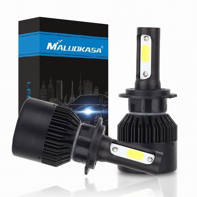 2 pcs LED H4 Car Headlight 72W 8000LM High Low Beam Light Automobiles Lamp white