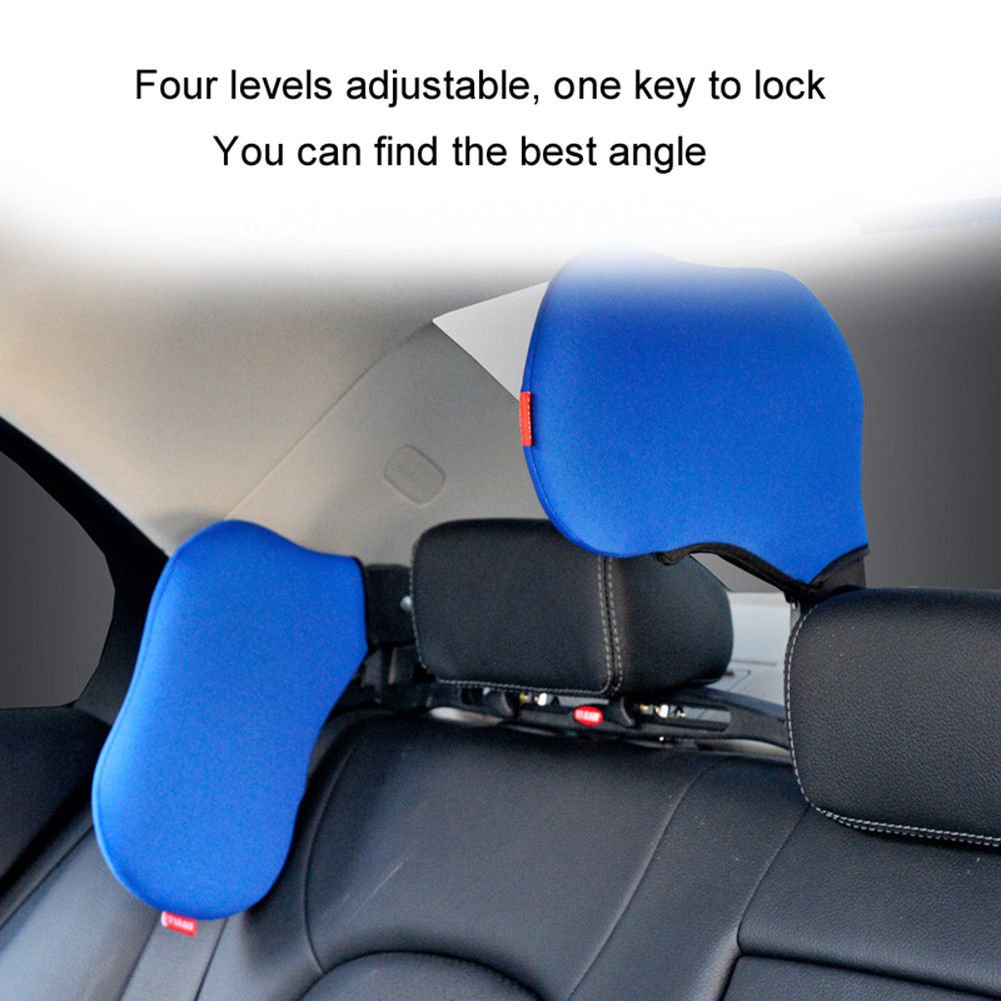 Adjustable Car Seat Headrest Pad Memory Foam Pillow Neck Rest Support ...