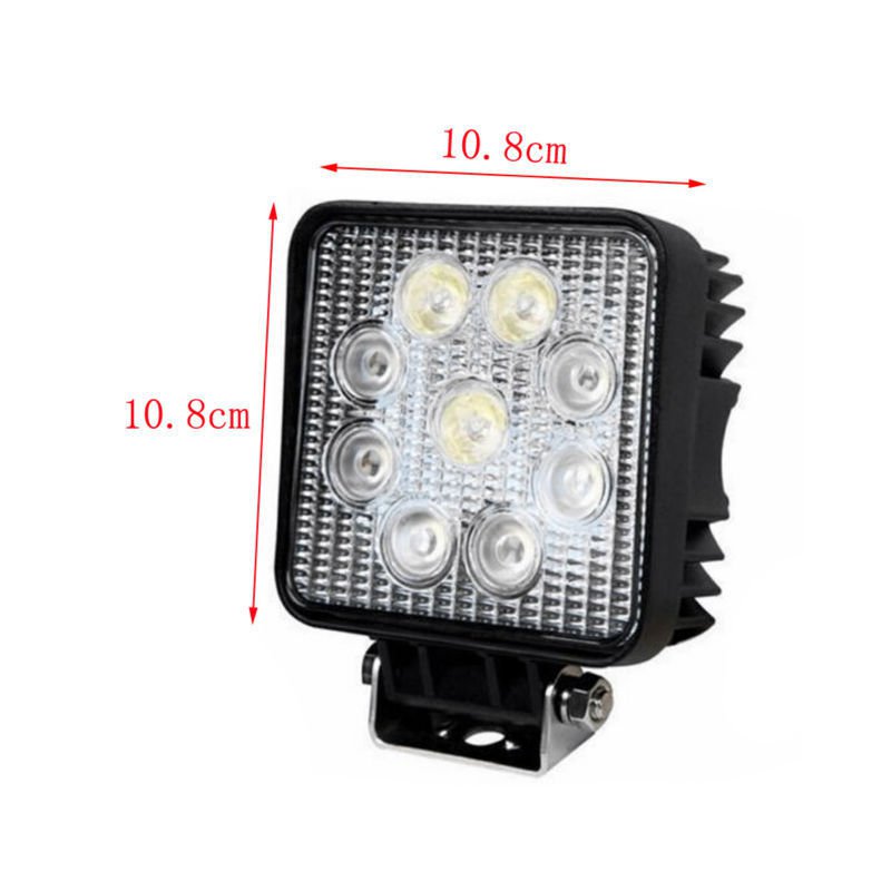 27W 4Inch Spot Square LED Work Light Offroad Fog Driving DRL SUV ATV ...