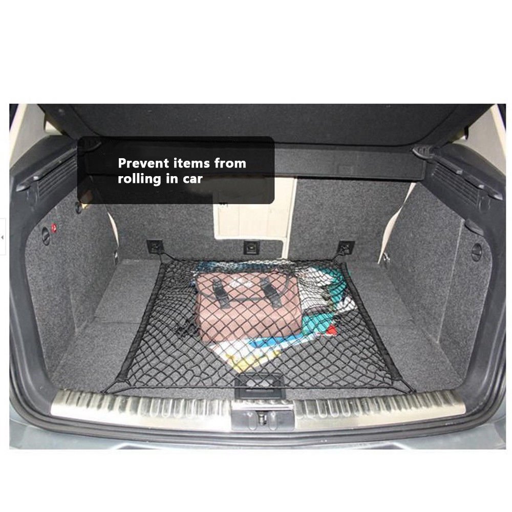 Car Rear Cargo Organizer Storage Elastic Mesh Net Holder Luggage Nets ...
