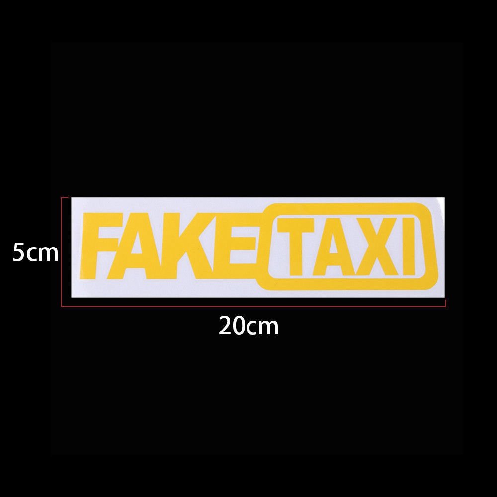 2x FAKE TAXI FakeTaxi Car Auto Van Vinyl Funny Sticker Decal Decoration ...