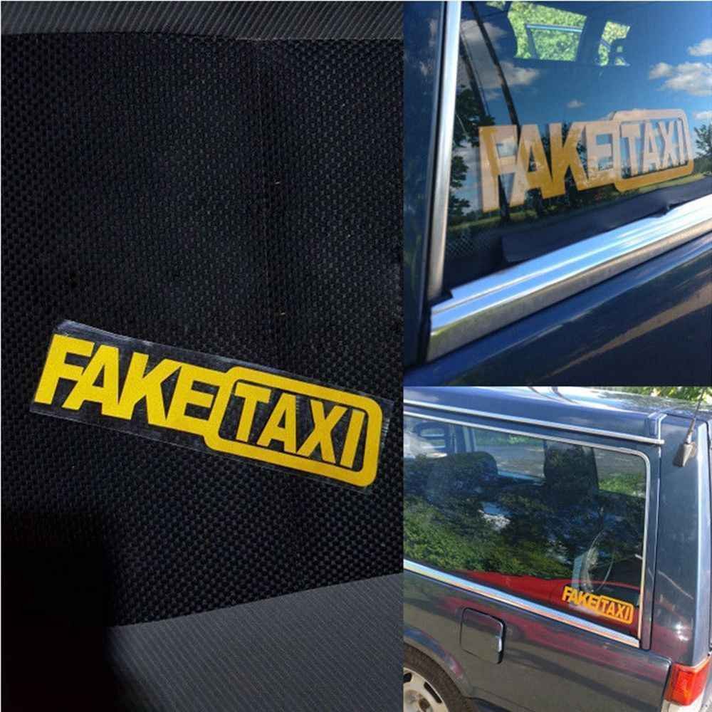 2x FAKE TAXI FakeTaxi Car Auto Van Vinyl Funny Sticker Decal Decoration ...