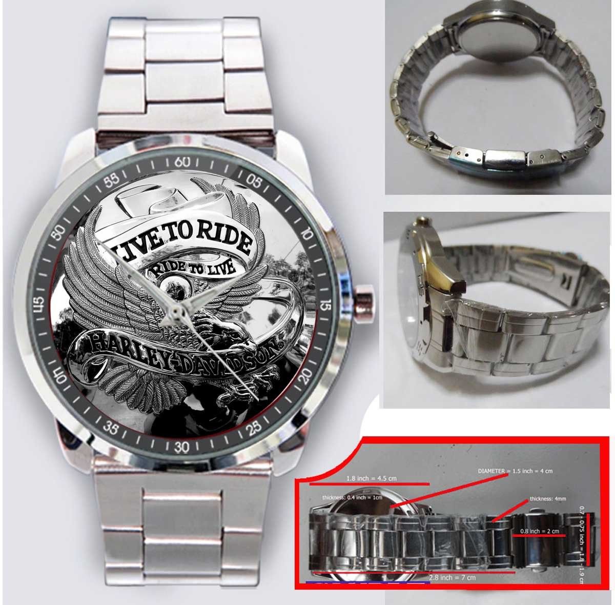 29 HARLEY DAVIDSON LIVE TO RIDE MOTOR CLUB SPORT METAL WATCH