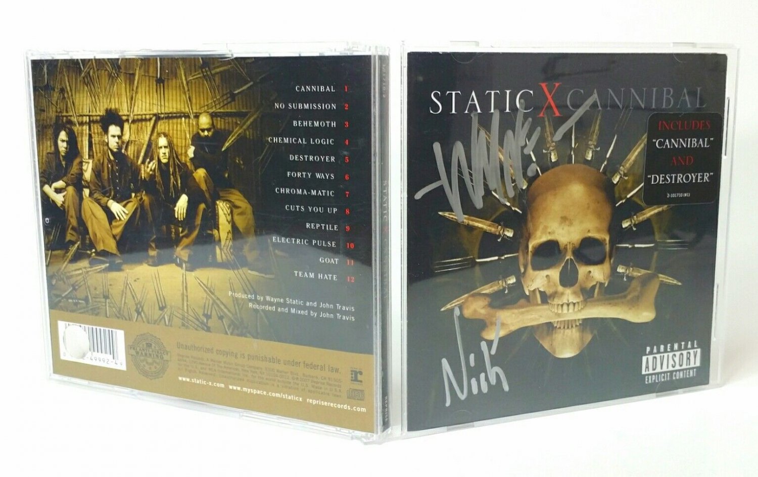 Static X Cannibal Signed by Wayne Static and Nick Oshiro Promo CD 2007