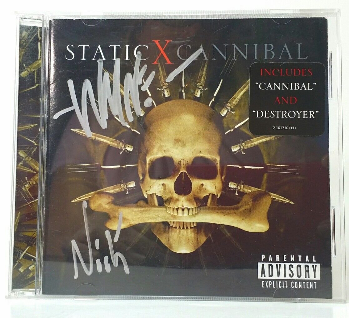 Static X Cannibal Signed by Wayne Static and Nick Oshiro Promo CD 2007