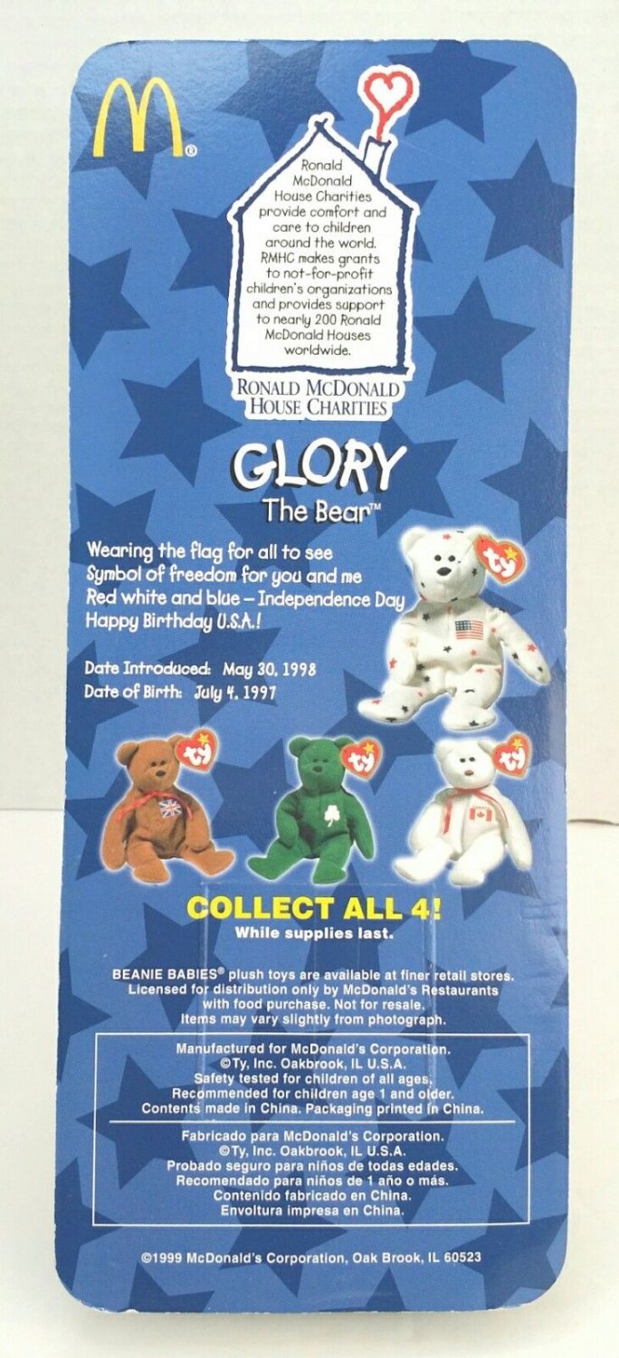 Ty Beanie Baby Maple The Bear Glory The Bear and Bronty McDonald's ...