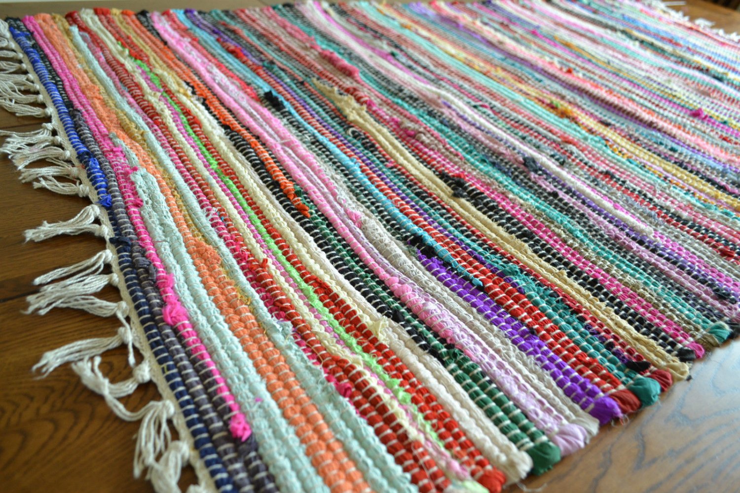 Chindi Rag Rug Shabby Chic Handloom Recycled Cotton 120x180cm 4x6ft ...