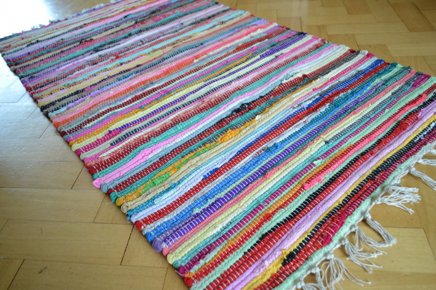 Chindi Rag Rug Shabby Chic Handloom Recycled Cotton 120x180cm 4x6ft ...