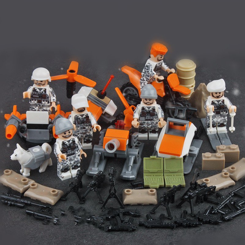 Russian snow winter ww2 war army military minifigures building block ...