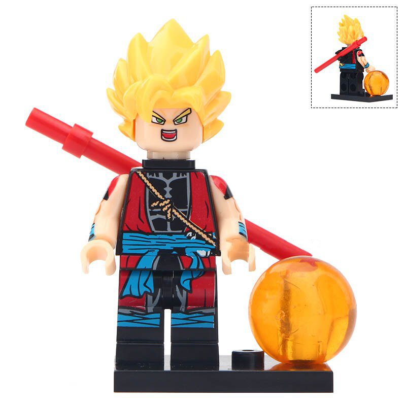 Goku Black Red Costume Dragon Ball Character Lego Toys Minifigure