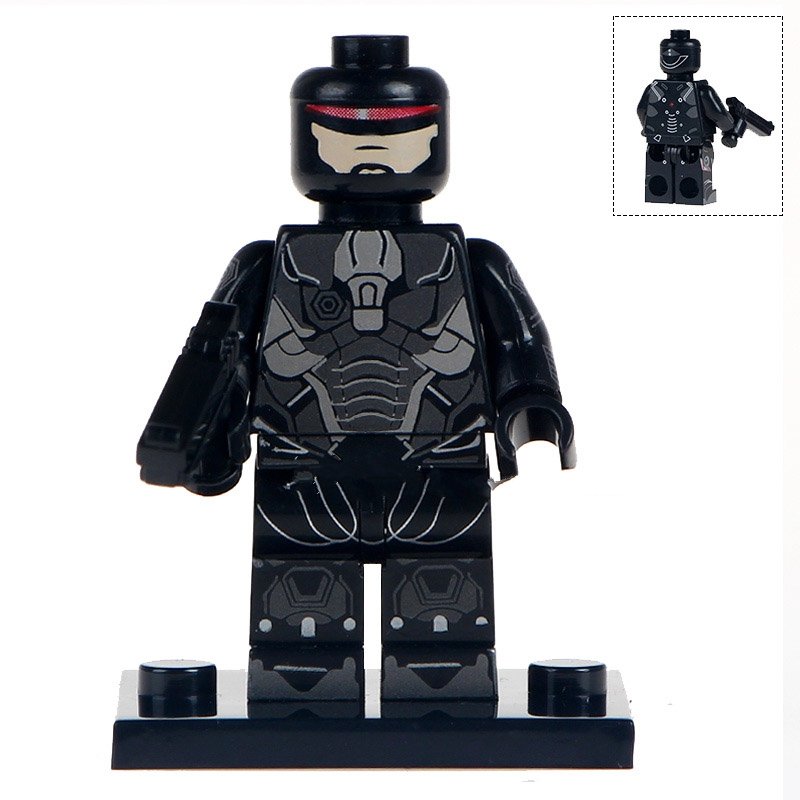 Black Robocop Lego Minifigure Toys