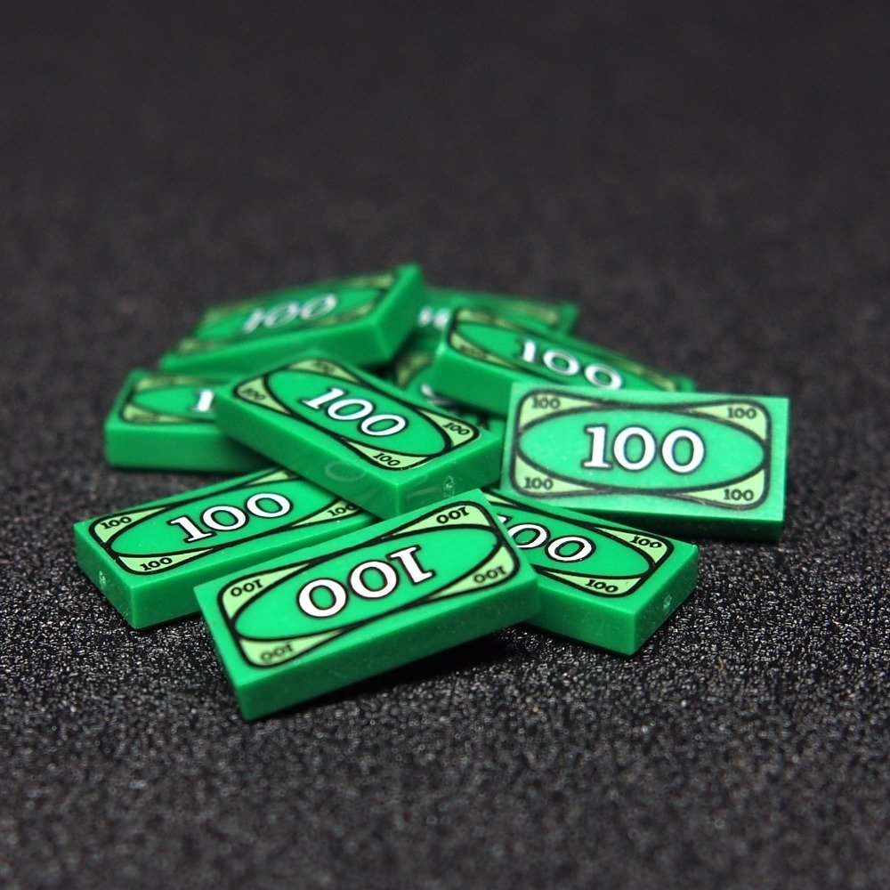 10pcs MOC 100 Dollar Bill Money City Bank for Lego Minifigure Toys