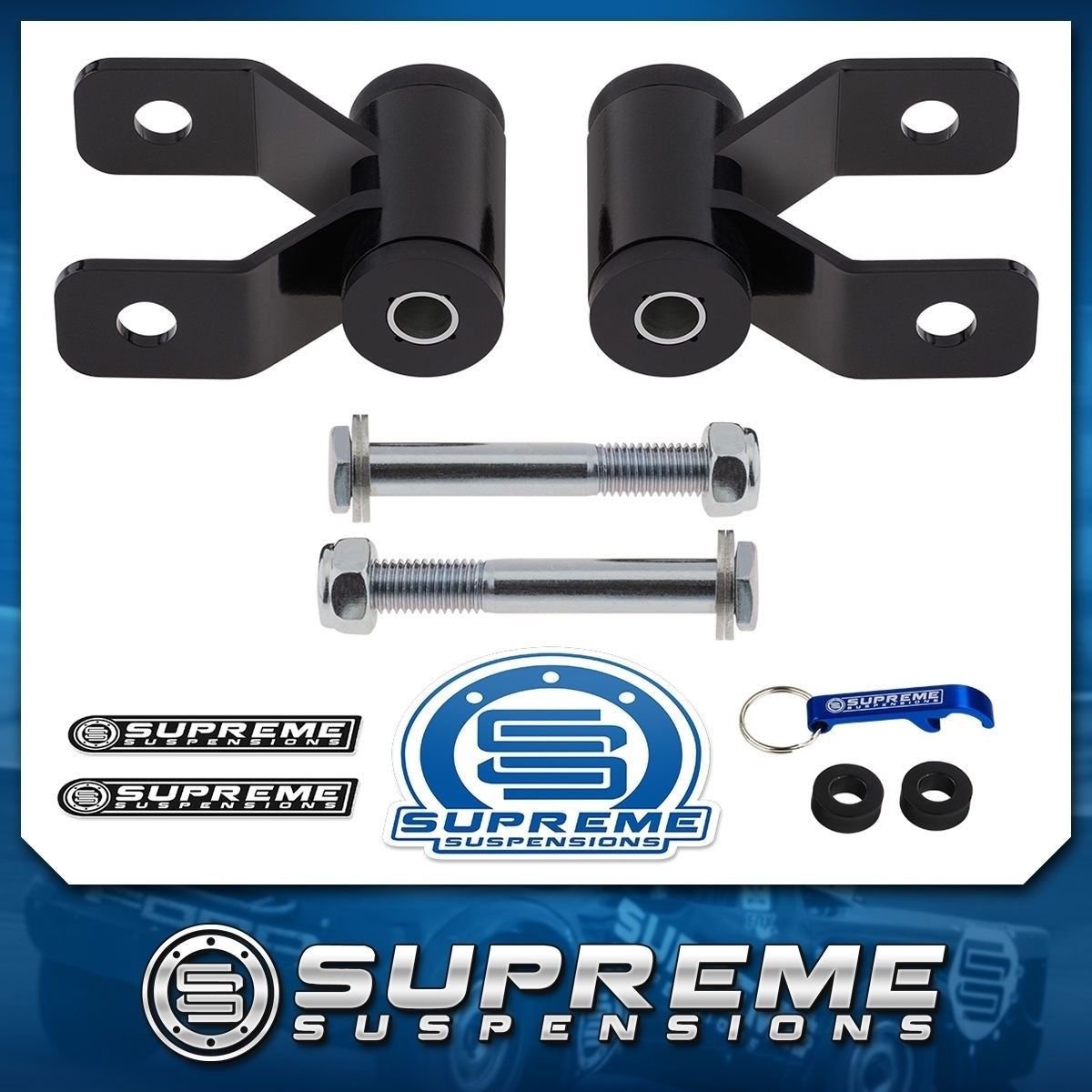 2" Inch Rear Steel Shackles Lowering Drop Kit 1989-1997 Ford Ranger 2WD 4WD