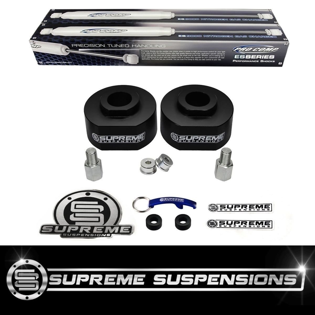 81-96 Ford F150 2" Front Leveling Lift Kit 2WD 4X2 Stud Extender+ ...