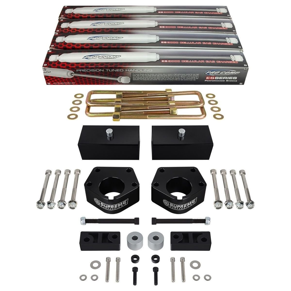 Toyota IFS T100 3" Front + 2" Rear Lift Kit w/Shocks + Diff Drop 4WD ...