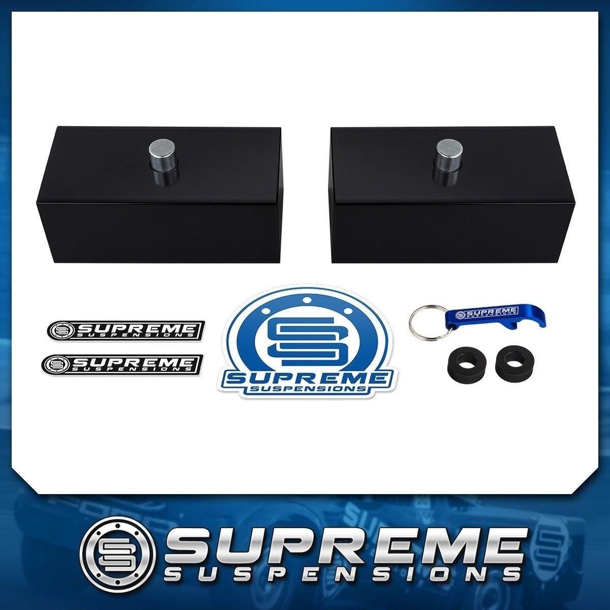 88-99 Chevrolet GMC C K 2500 3500 1" Billet Rear Level Lift Blocks Kit PRO