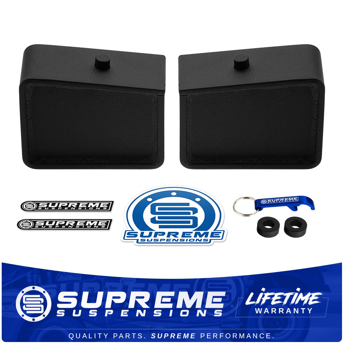 4" Steel Rear Lift Blocks For Silverado Sierra 1500HD 2500HD 3500HD