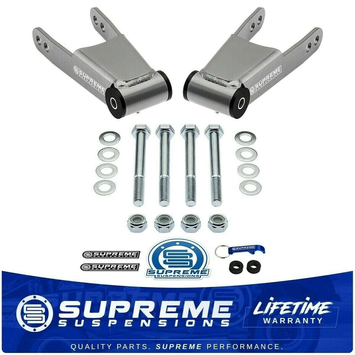 2"-3" Inch Rear Steel Shackles Lowering Drop Kit 2009-2019 Ford F-150 ...