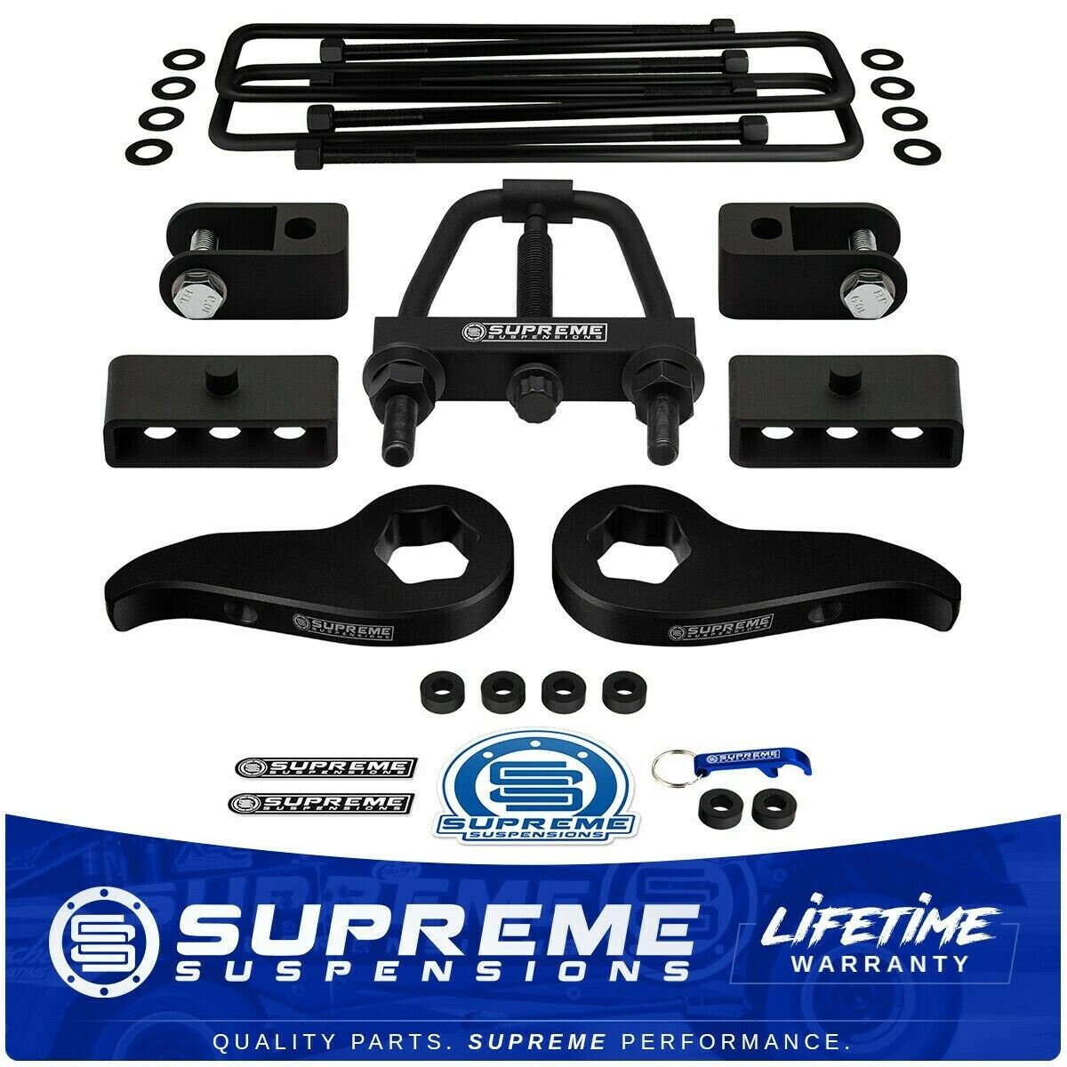 For 2011-2020 Chevy GMC Silverado Sierra 2500 3500 HD 3” + 1.5” Full ...