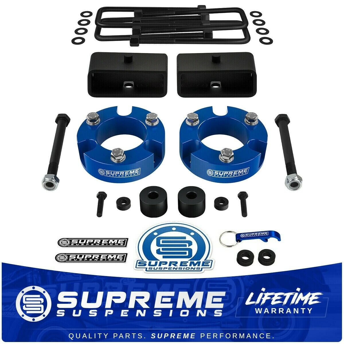 3" Front + 2" Rear Leveling Lift Kit + Diff Drop for 2005-2020 Toyota ...