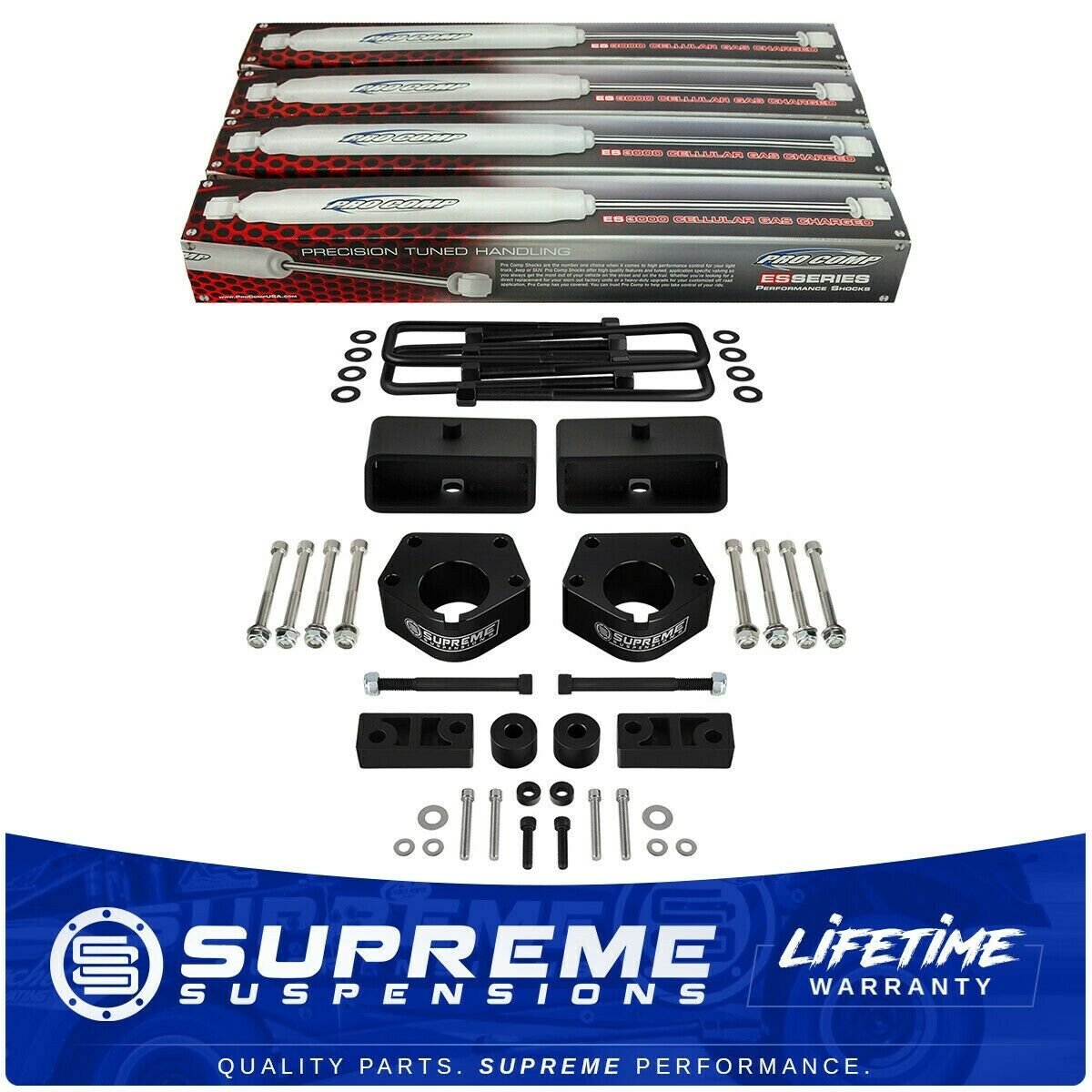 Toyota IFS T100 3" Front + 2" Rear Lift Kit w/Shocks + Diff Drop 4WD ...