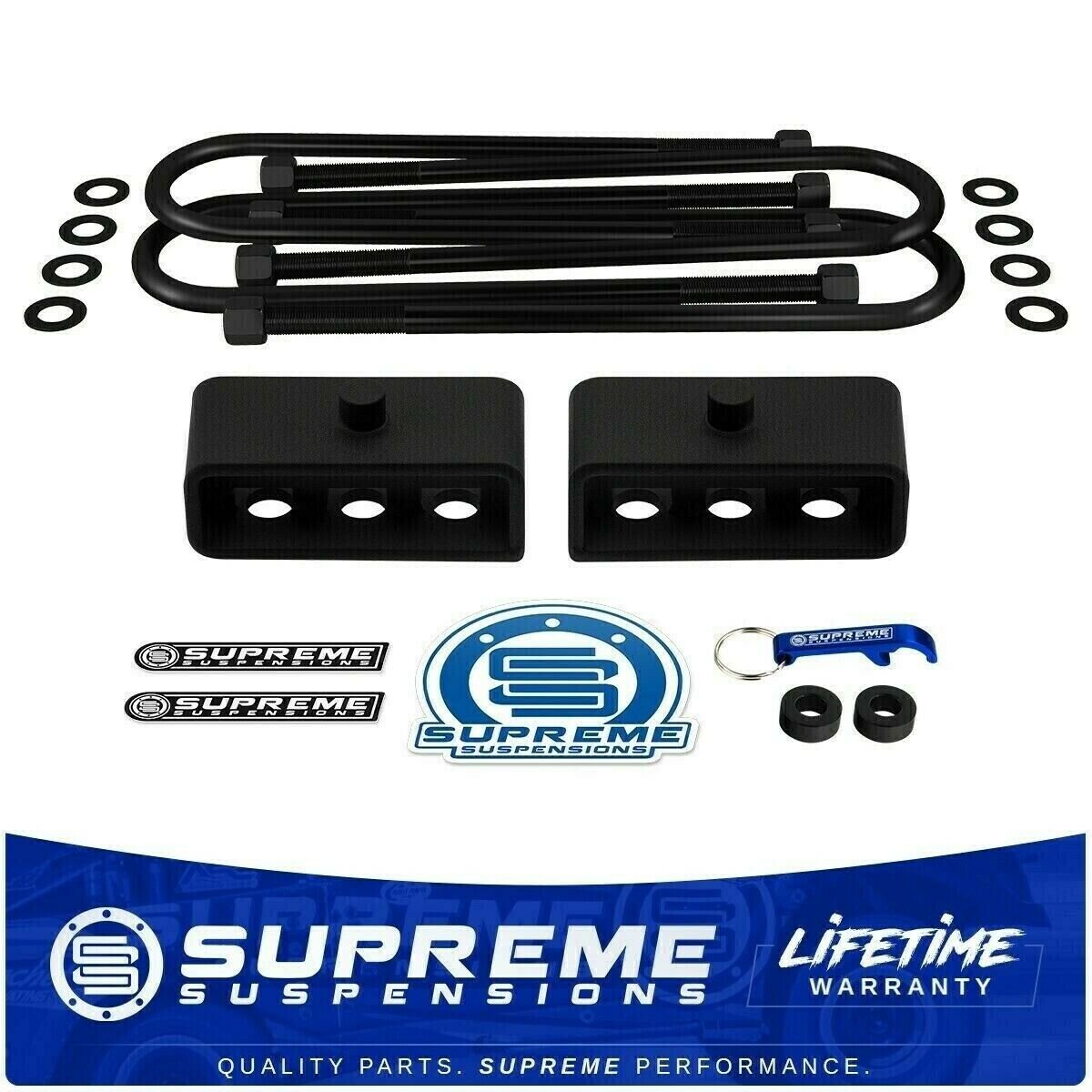 2003-2013 Dodge Ram 2500 3500 2" Rear Blocks U-Bolts Leveling Lift Kit ...
