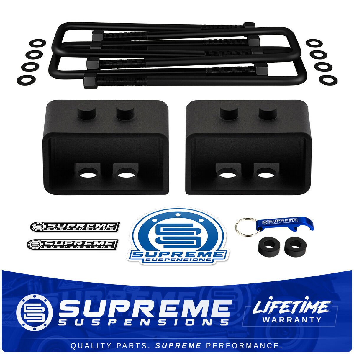 2004-2019 Ford F-150 1.5" 4WD / 3" 2WD Rear Lift Leveling Blocks Kit ...