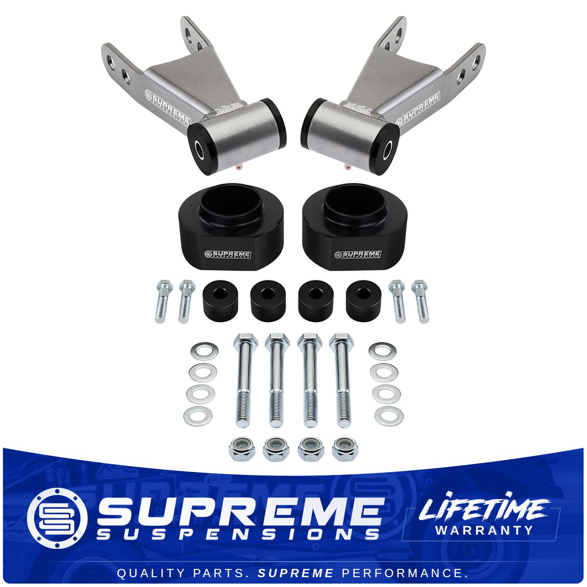 1984-2001 Jeep Cherokee XJ 3" Front 2" Rear Shackle Kit + Transfer Case ...